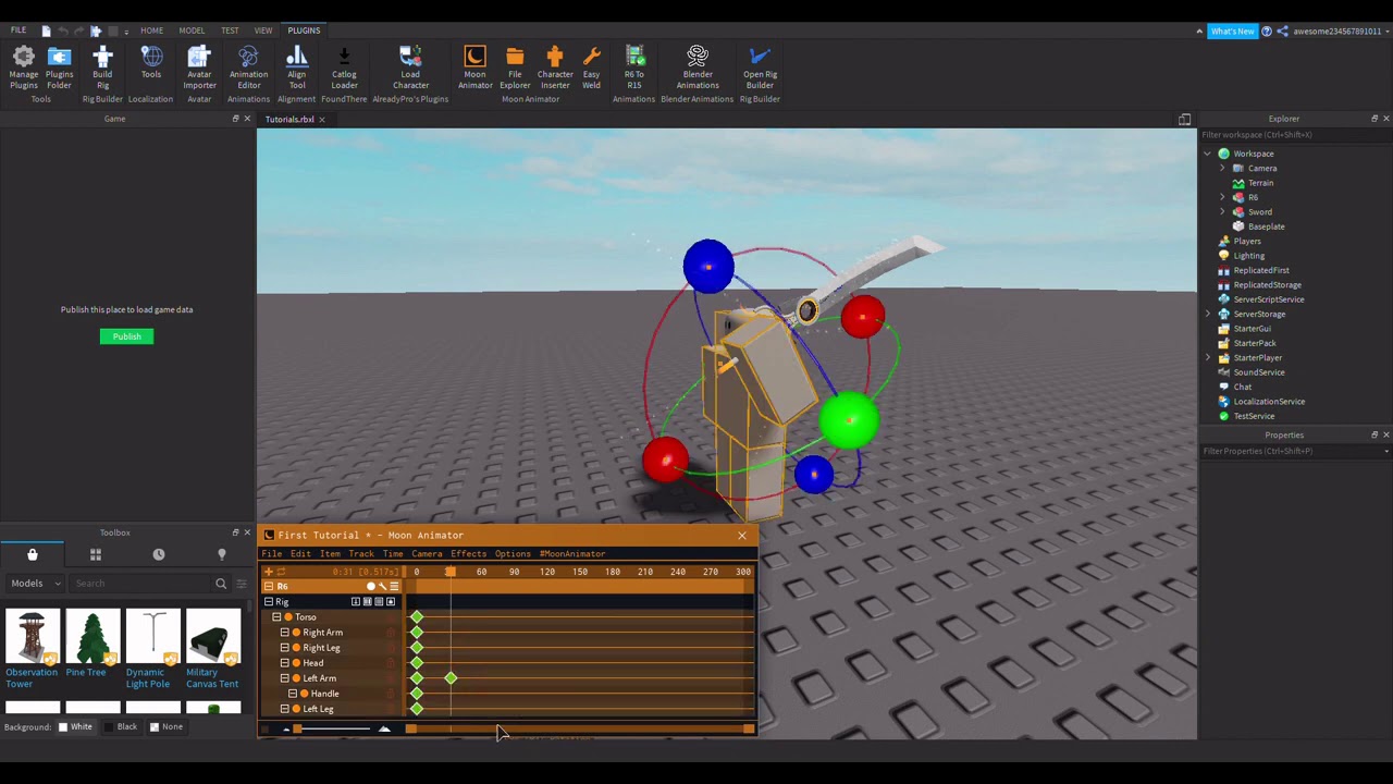 Roblox Animations - Easing Keyframes and Camera - YouTube