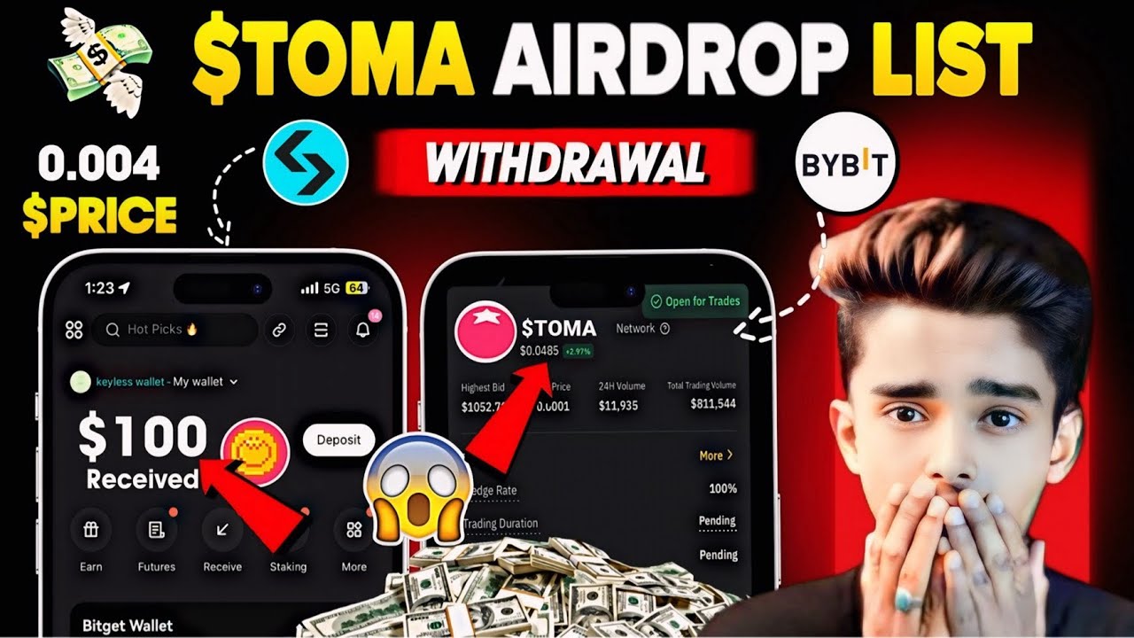 $TOMA AirDrop List On Bitget | To Market Pre Market Price 0.004$ | To ...