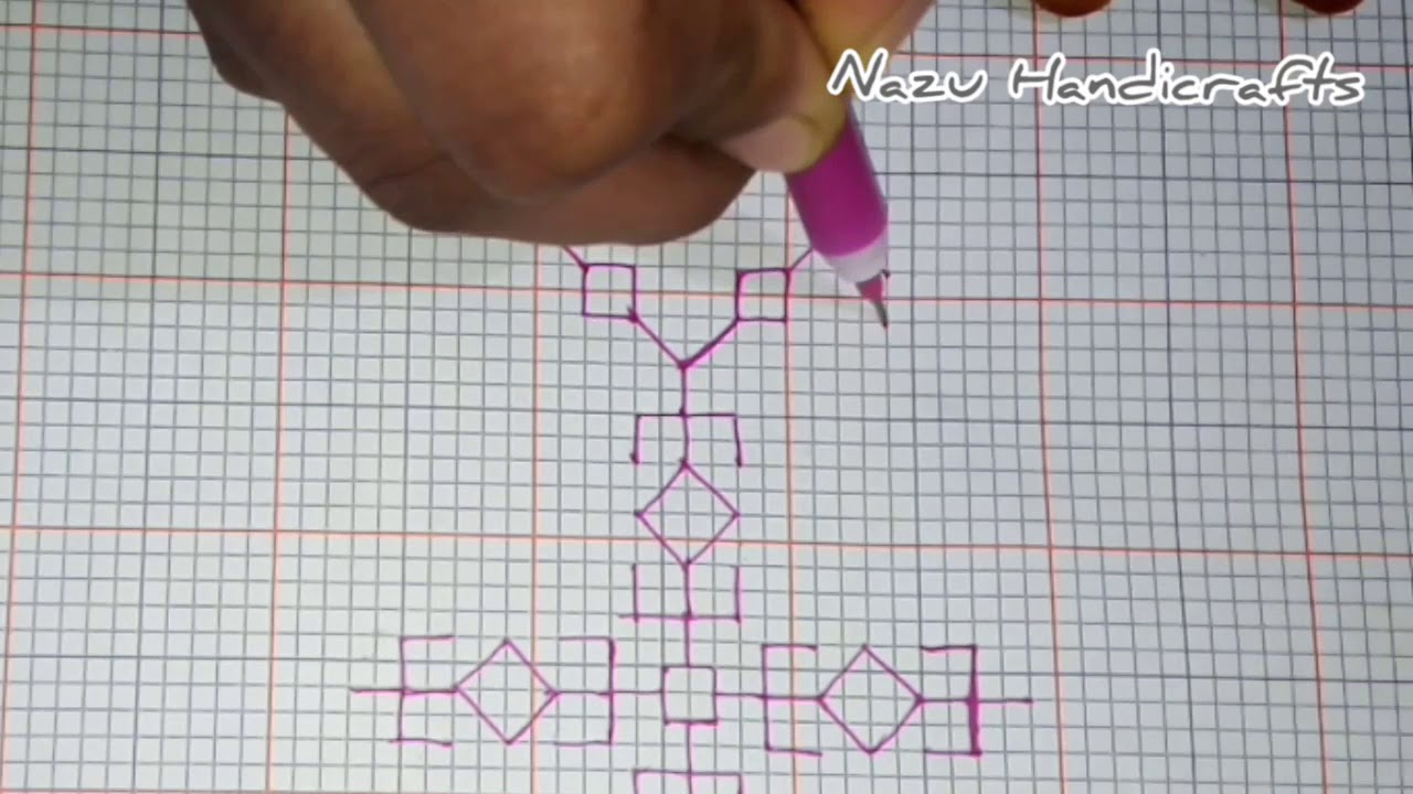 Kasuti - A traditional folk embroidery design/Graph paper art tutorial ...