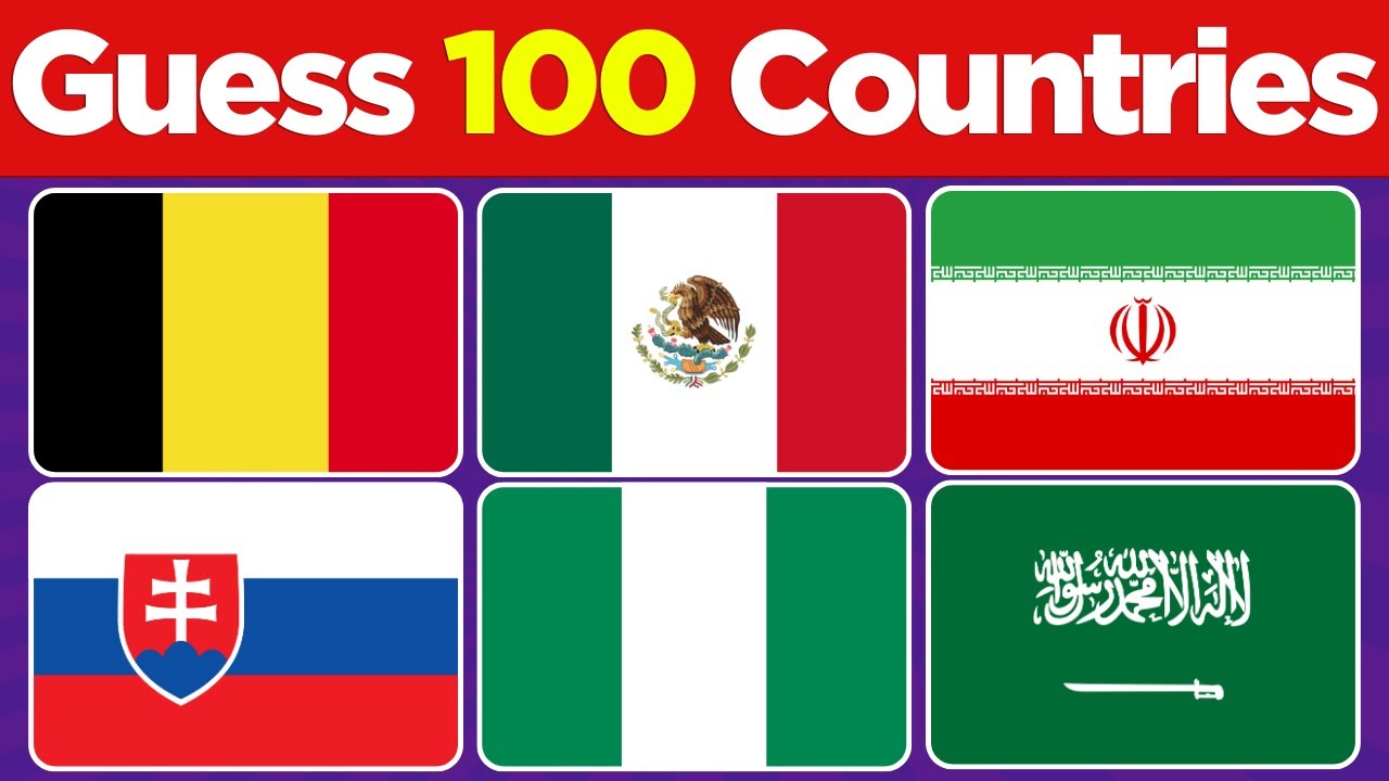 Flag Master: 100-Question Country Guess Quiz - YouTube
