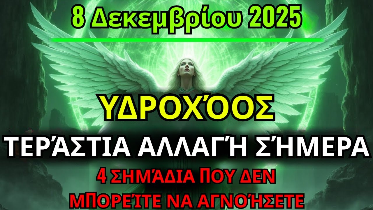 ΥΔΡΟΧΟΟΣ♒ 8 Δεκ Ξεκινά η ΕΠΑΝΑΦΟΡΑ ΤΟΥ ΠΕΠΡΩΜΕΝΟΥ 4 Σοκαριστικά Σημάδια ...