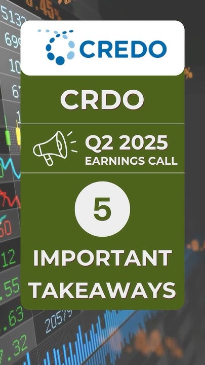 Credo Technology Group (CRDO) Q2 2025 Earnings Call: 5 Key Takeaways You NEED to Know! #aistocks ...