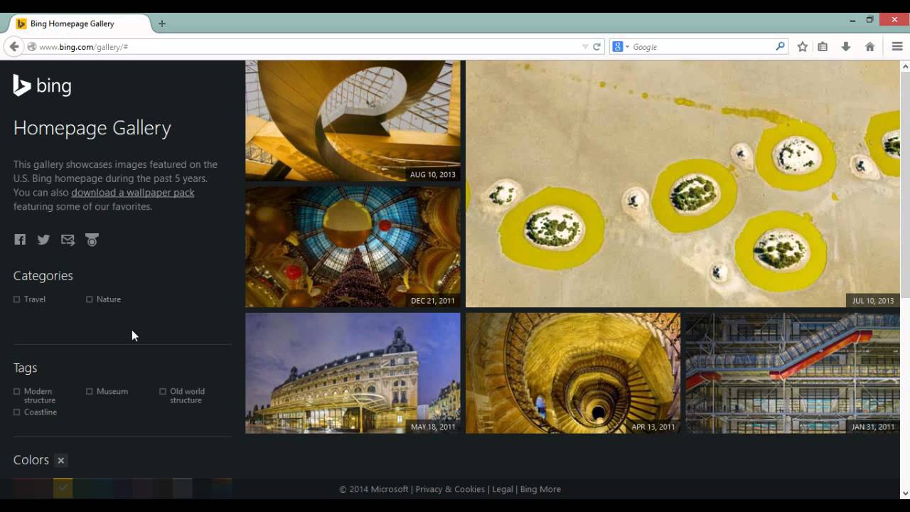 Bing Homepage Gallery - Descargar todos los wallpapers de Bing - YouTube