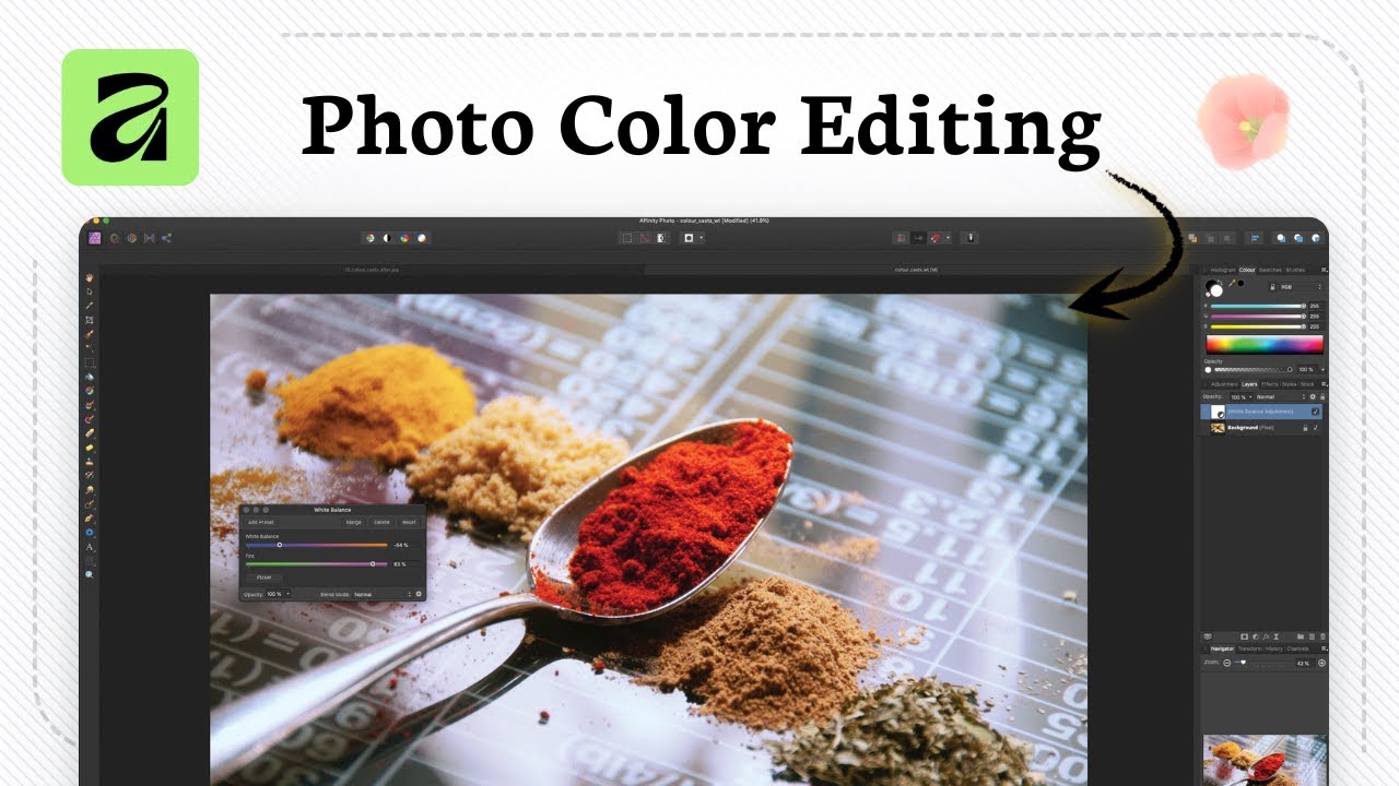 How to turn white into any color in Affinity Photo - YouTube