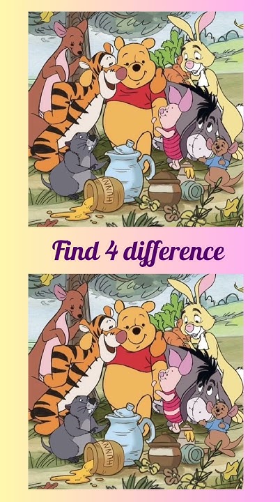 Spot the difference Winnie the Pooh !!!!🍯🍯🍯🍯🍯 - YouTube