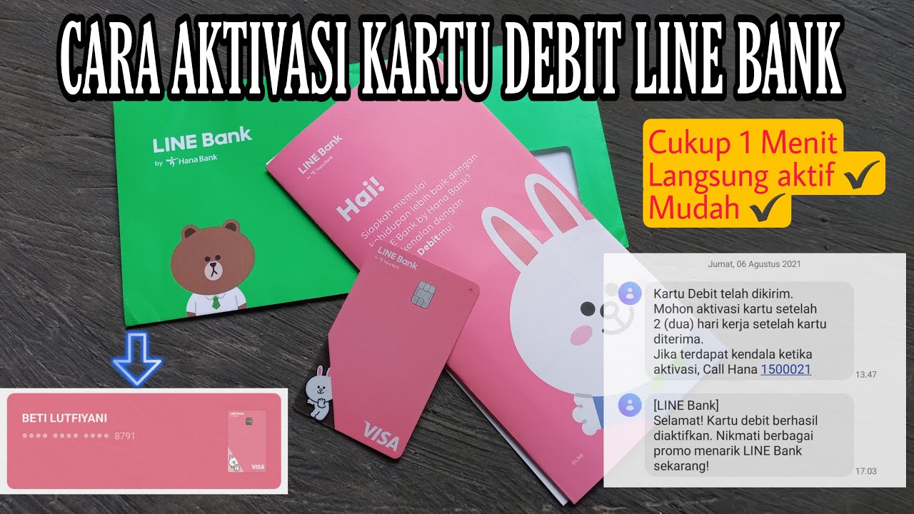 CARA AKTIVASI KARTU DEBIT LINE BANK. KARTU DEBIT LINE BANK - YouTube