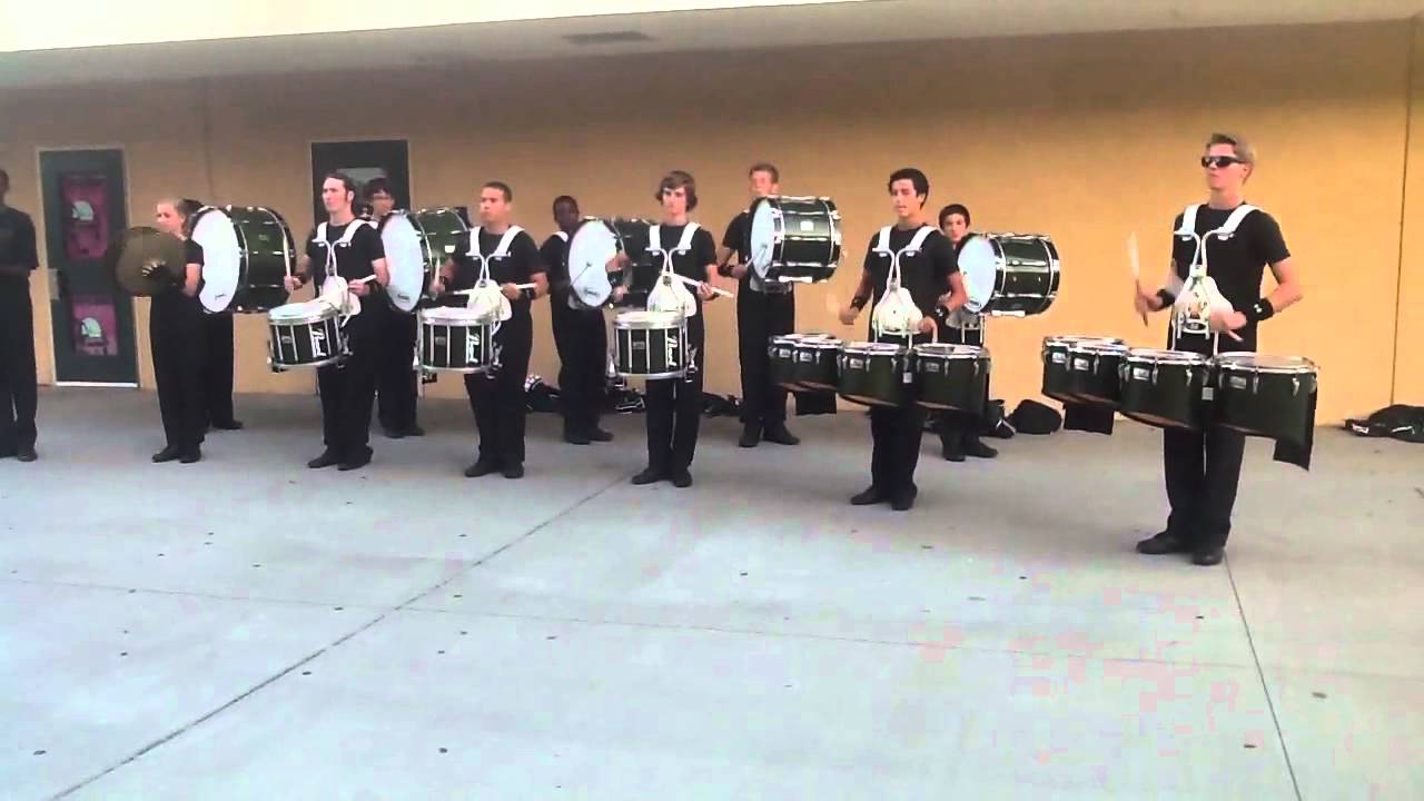 Helix drum line at powey invitational band tournament - YouTube
