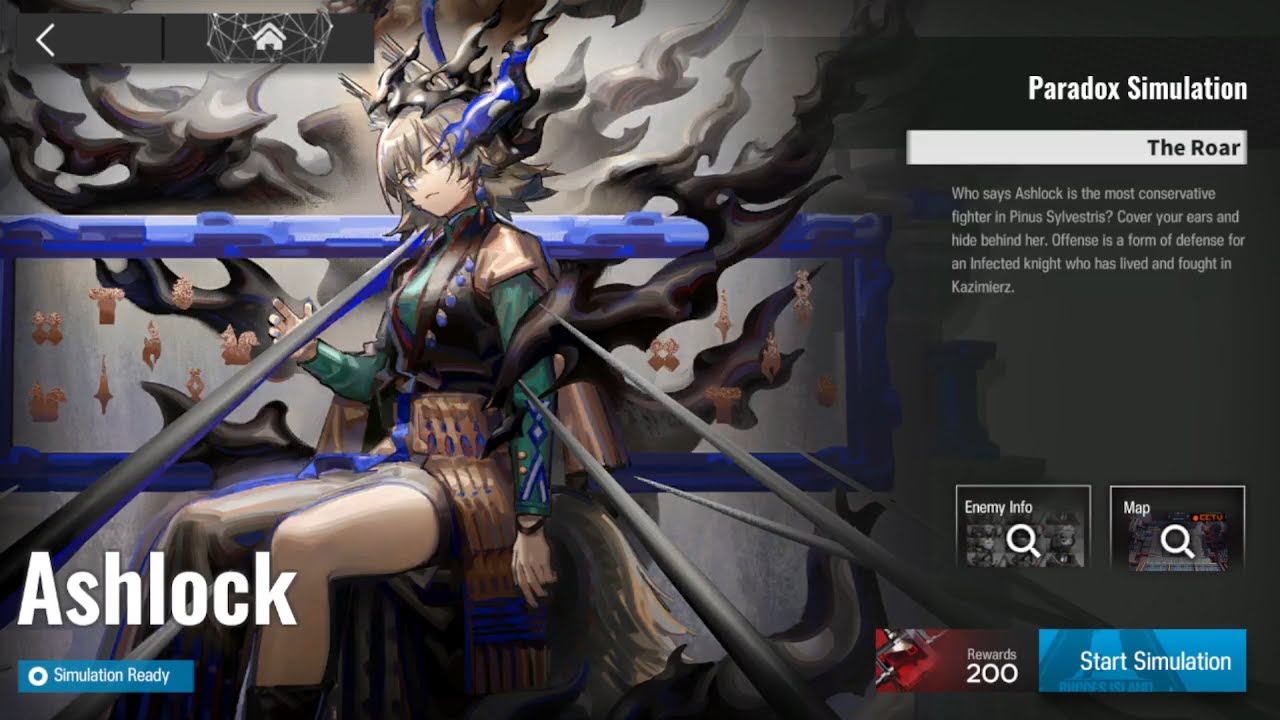 [Arknights] Paradox Simulation: (Ashlock) The Roar - YouTube