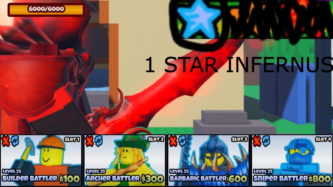Infernus 1 star 4 slot 1 gacha Roblox The Battle Bricks - YouTube