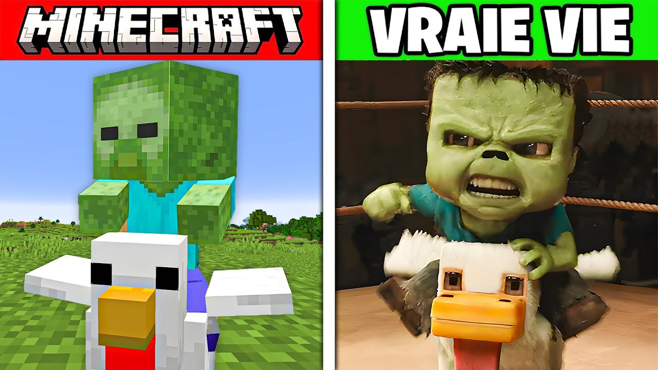 TOUT LES MOBS de MINECRAFT deviennent ULTRA RÉALISTE ! - YouTube