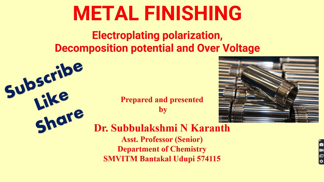 Electroplating polarization, Decomposition potential and Over Voltage ...