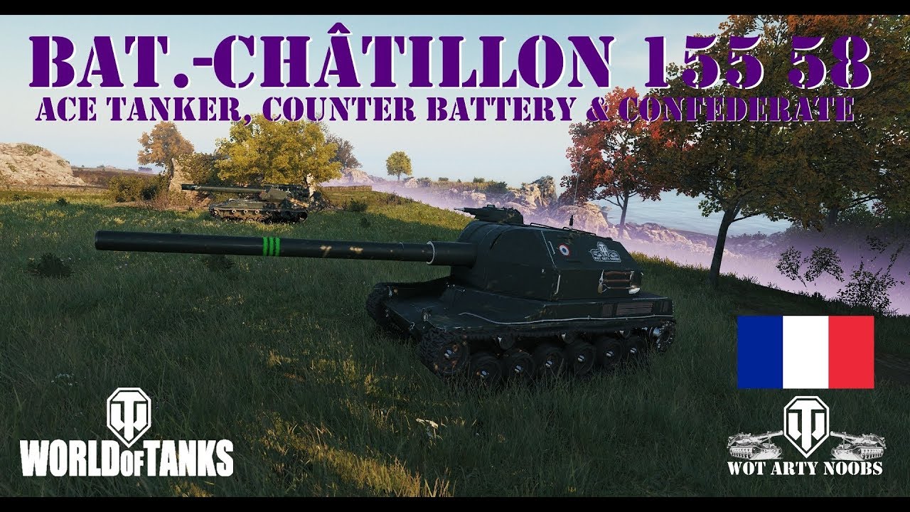 Bat.-Châtillon 155 58 - Ace Tanker, Counter Battery & Confederate - YouTube