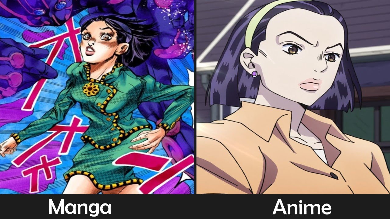 JoJo's Bizarre Adventure Characters Manga VS Anime Design Comparison ...