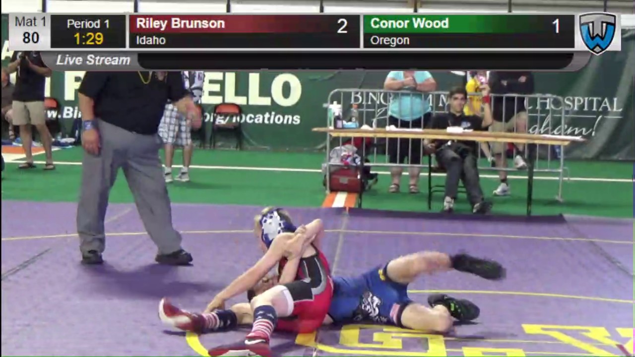 752 Novice 80 Riley Brunson Idaho vs Conor Wood Oregon 8427211104 - YouTube