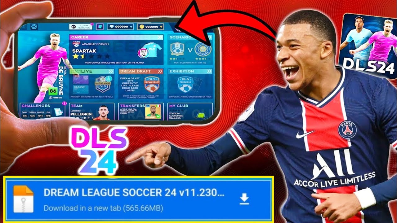 DLS 24 APK DOWNLOAD MEDIAFIRE | DREAM LEAGUE SOCCER 2024 - YouTube