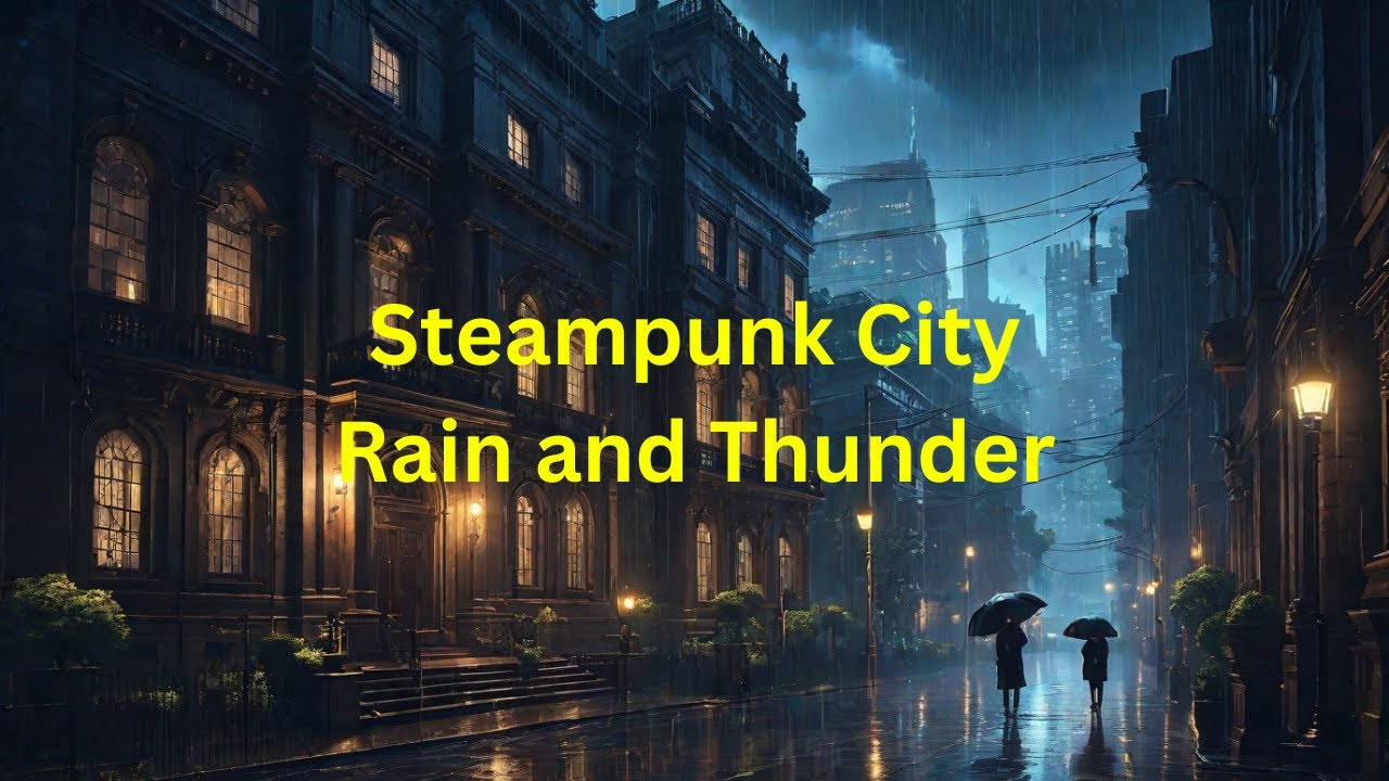 Steampunk futuristic rain and thunder | Rain sounds | Relaxed sounds ...