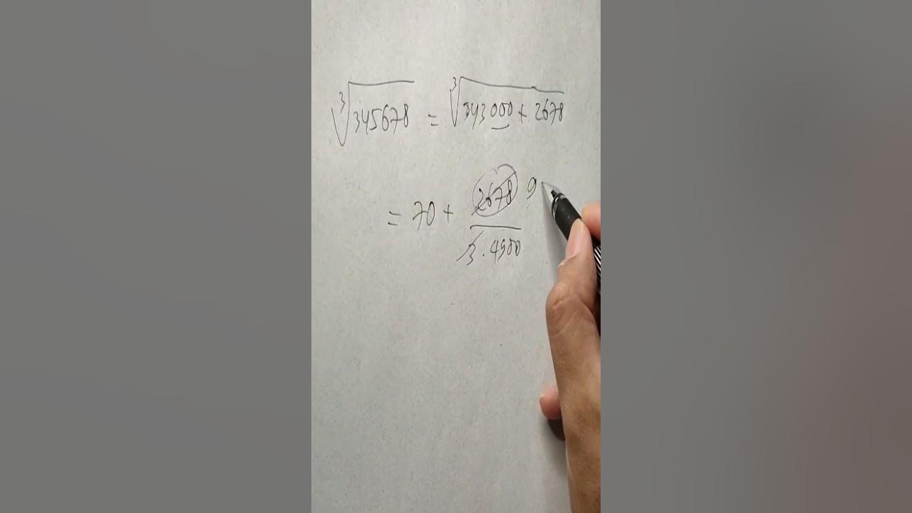 How To Calculate Cube Root Of Any Number Without Calculator Youtube