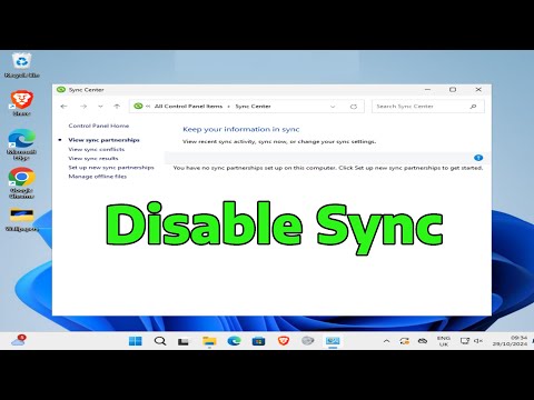 How To Disable Sync in Windows