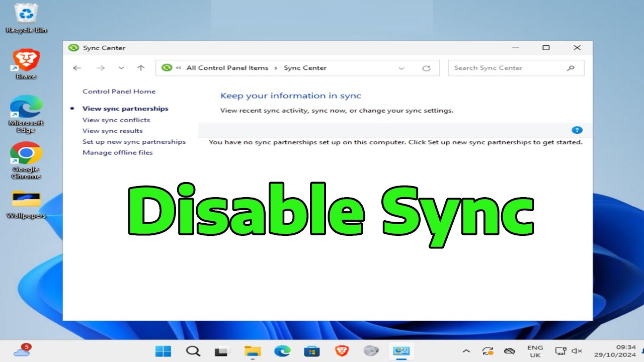 How To Disable Sync in Windows - YouTube