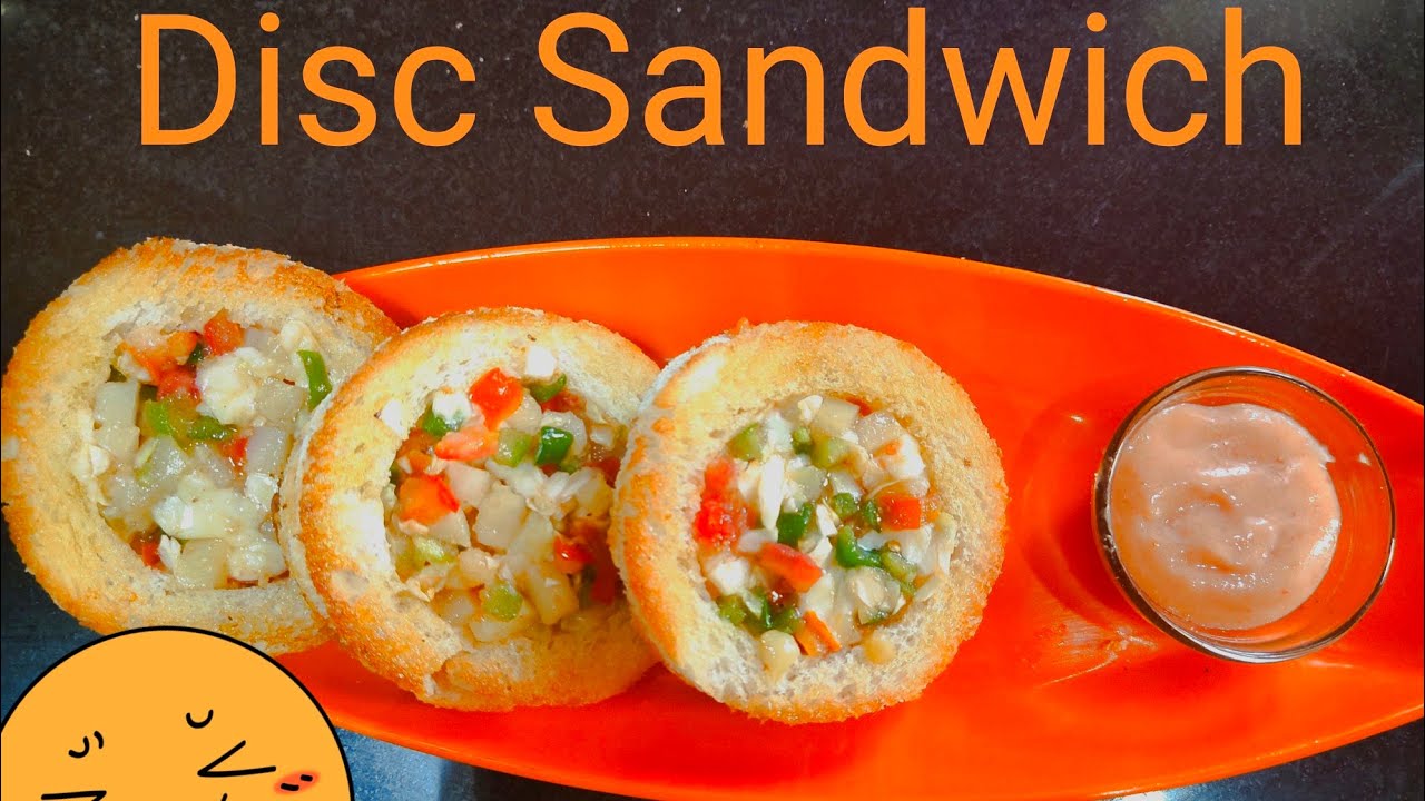 Easy Bread recipe Disc Sandwich #swadzindagika - YouTube