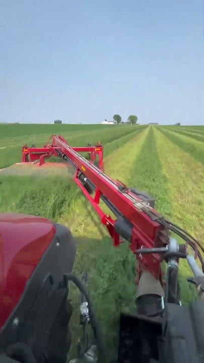 Cutting first crop hay day 2 - YouTube