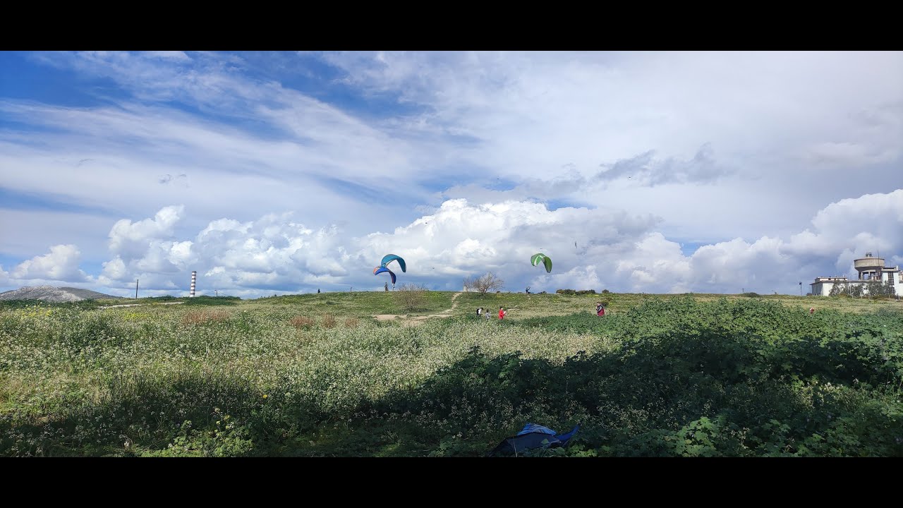 Flying close to some special kites. Stand kites - YouTube