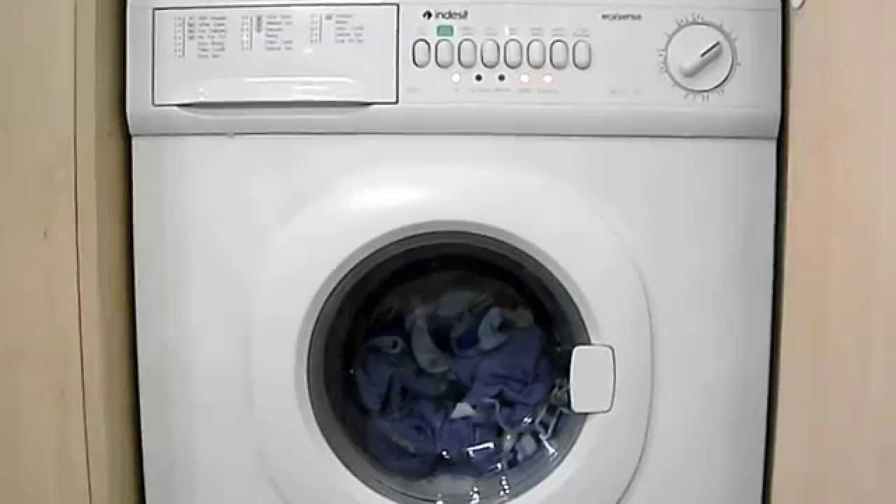 Indesit Omega WN1296 (ecosense) Autowasher 1200 - YouTube