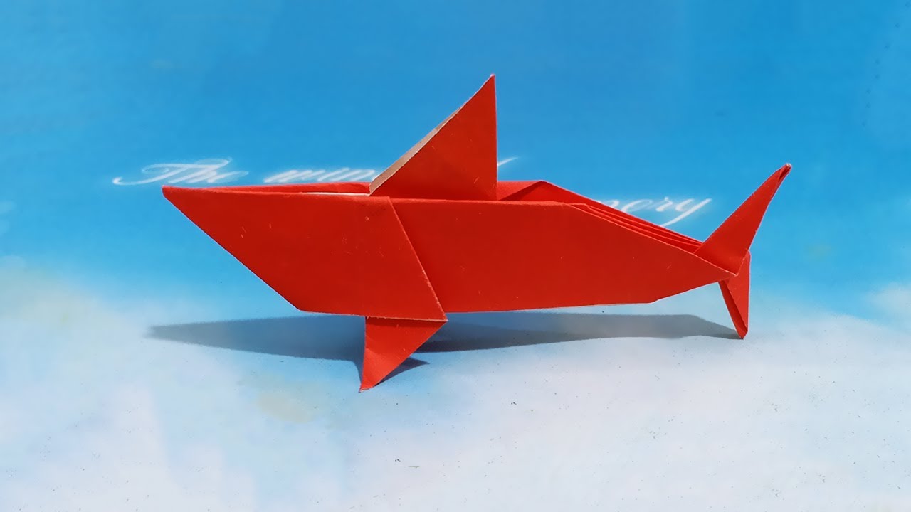 Easy Origami - How To Make A Paper Shark - YouTube