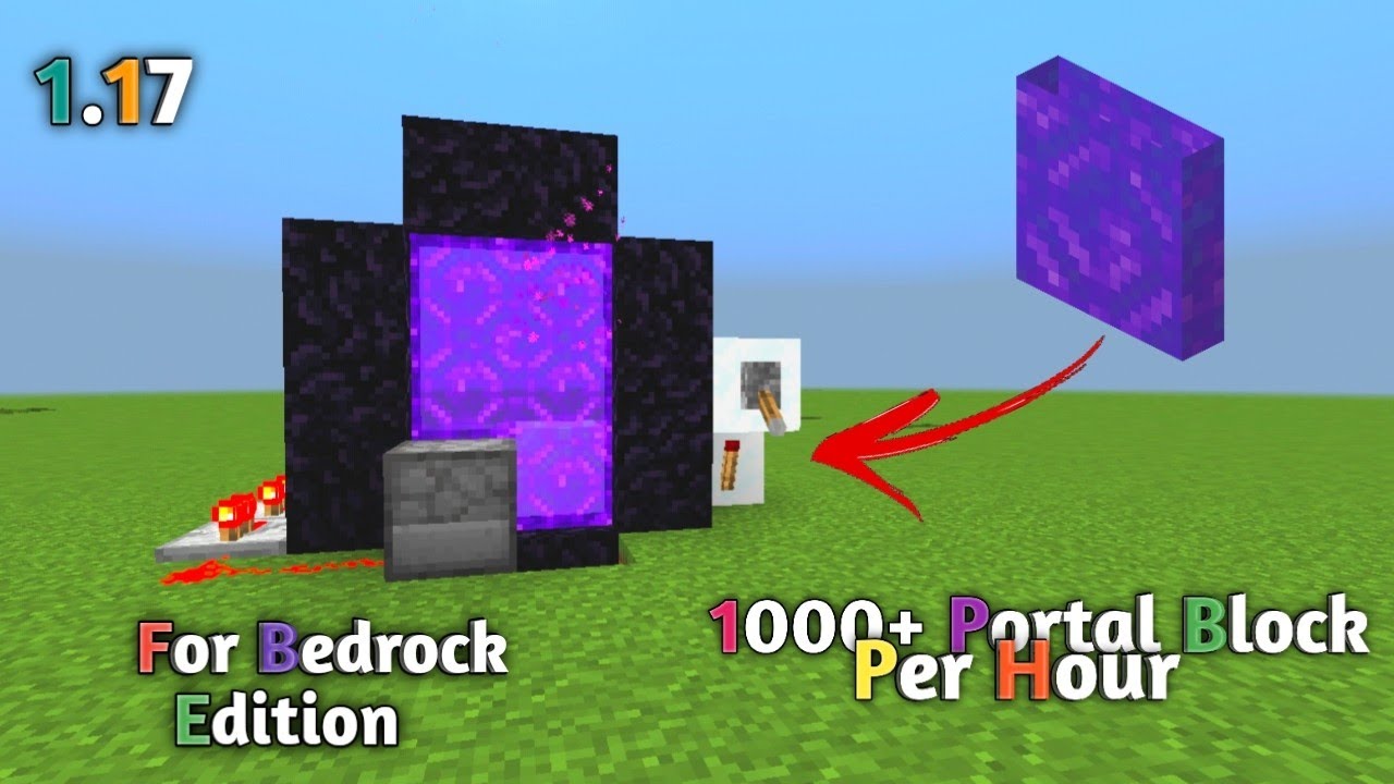 New Portal Block Farm For Minecraft 1.17 Tutorial In Bedrock (Java ...