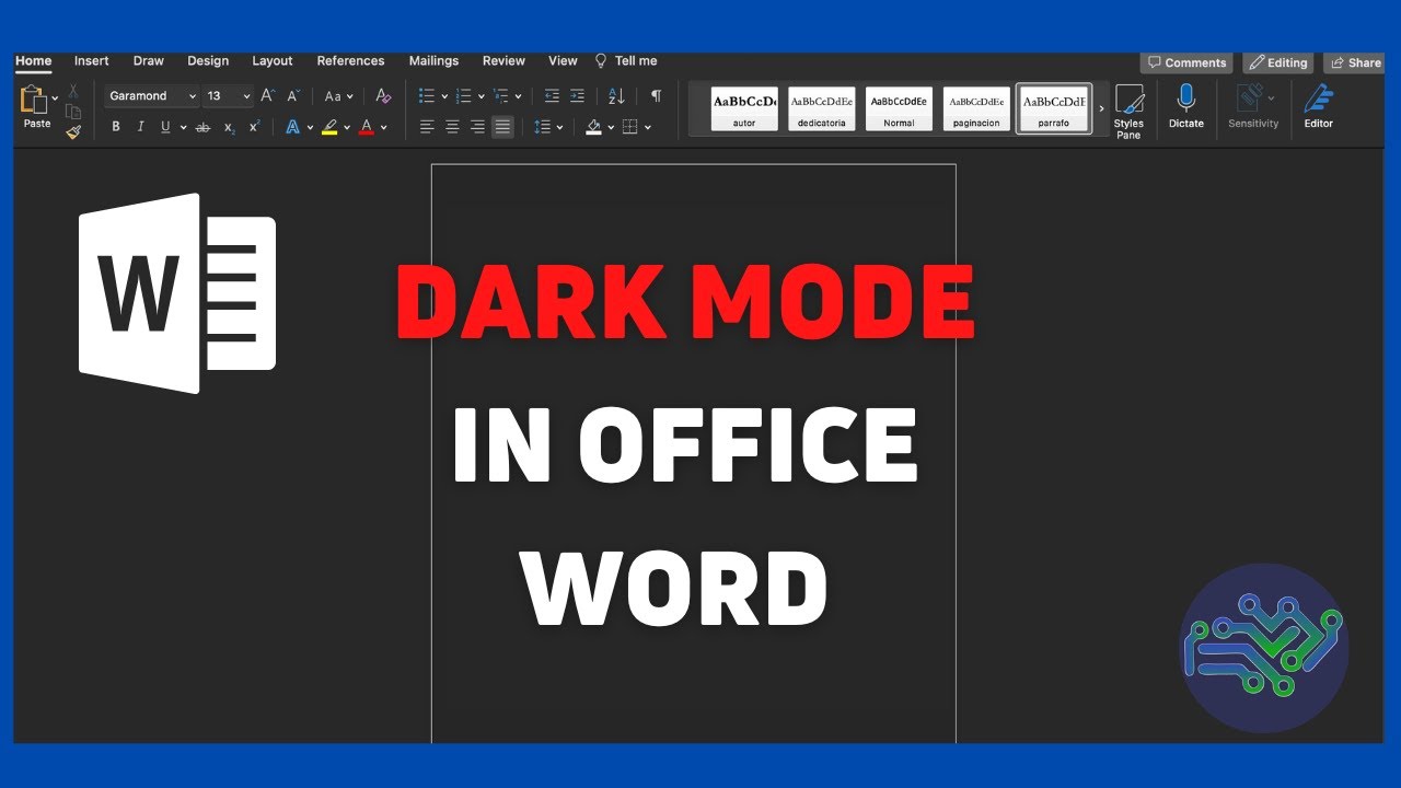 How to Convert DARK MODE in Microsoft Word | Customize Word - YouTube