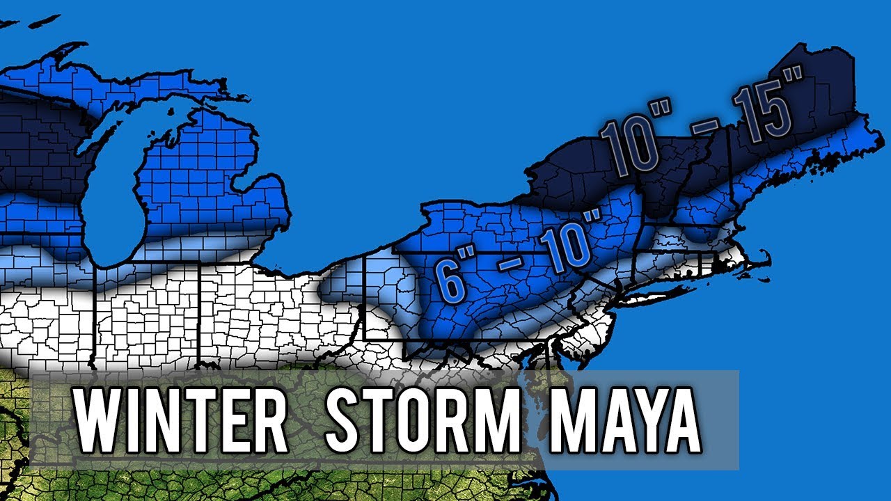 Major Winter Storm Maya 2nd Forecast - YouTube
