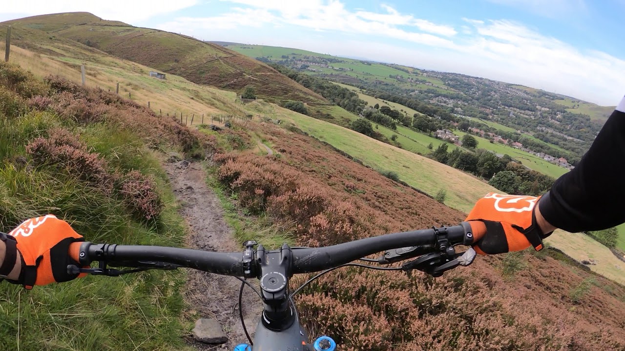 Last bit of alphin pike mountain bike descent in Saddleworth - YouTube