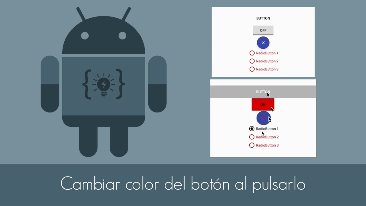 Android Studio - Cambiar color del botón al pulsarlo - Vídeo 8 - YouTube