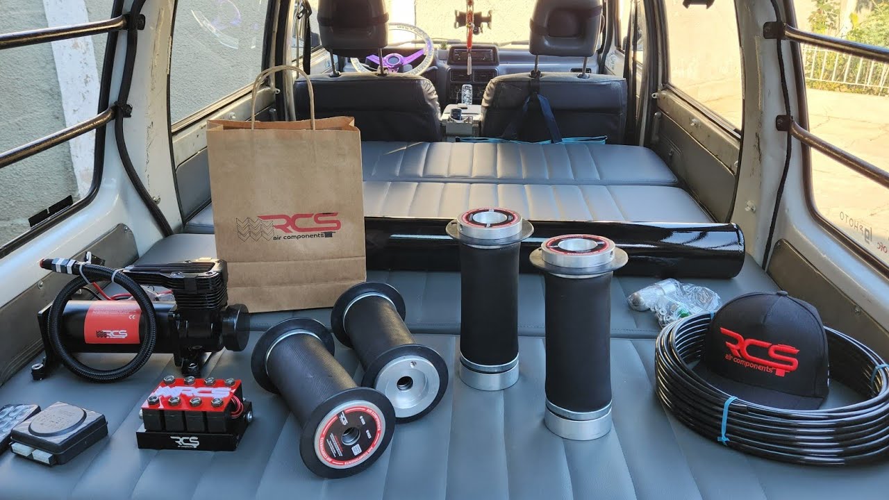 KIT SUSPENSÃO A AR "RCS AIR COMPONENTS " DA TOWNER, FALANDO UM POUCO DE CADA ITEM DA SUSPENSÃO ...