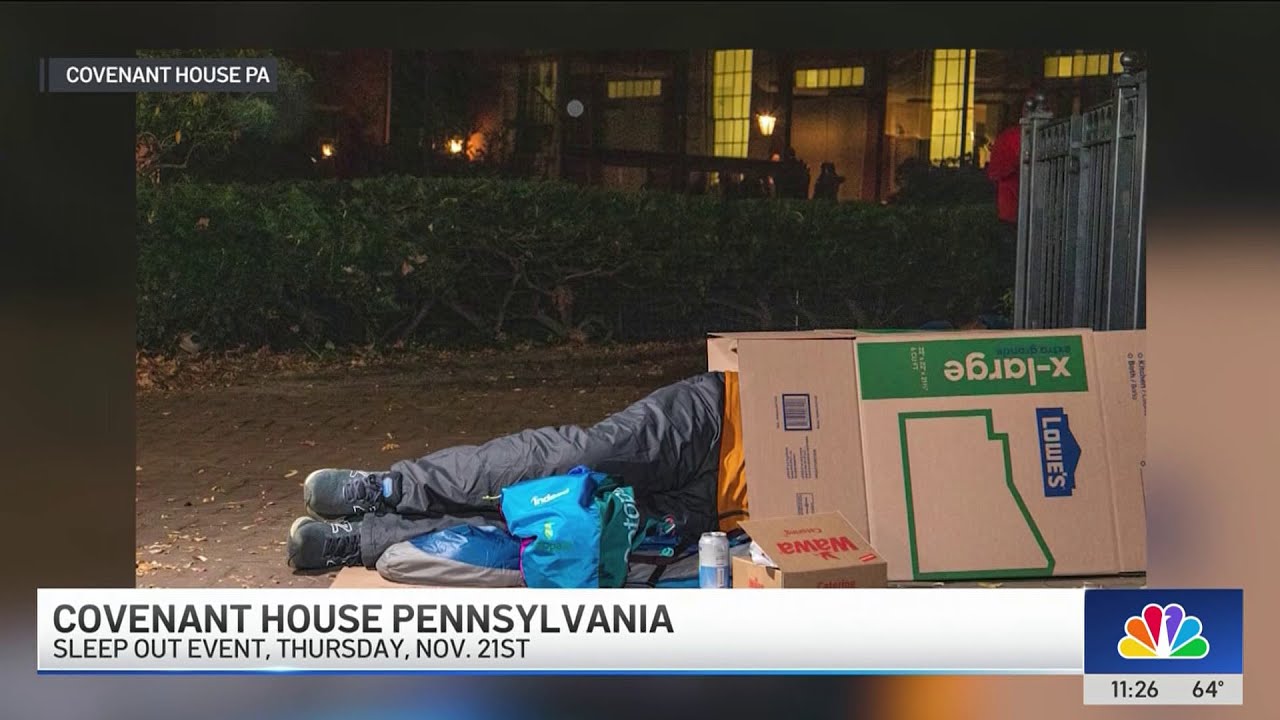 Sleep Out to show solidarity with Covenant House Pennsylvania - YouTube