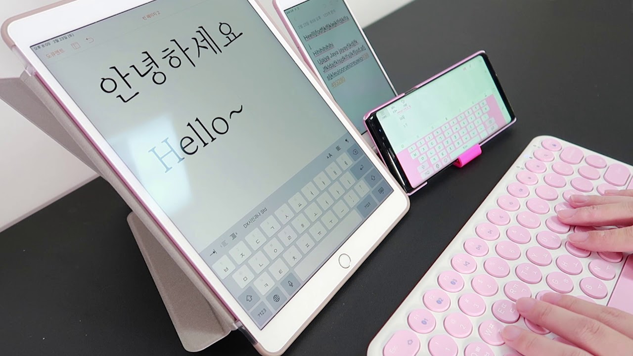 퓨전FNC INOTE X-KEY 38BT 블루투스 키보드 멀티페어링 - YouTube