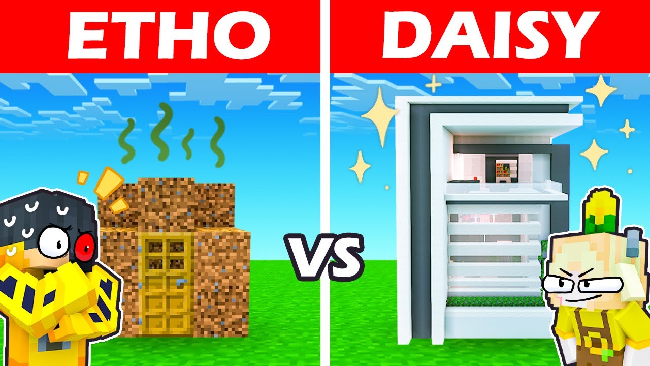 Minecraft Build Battle - ETHOBOT VS DAISY - YouTube