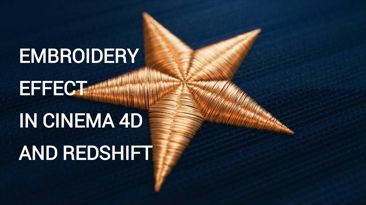 Embroidery effect in Cinema 4D and Redshift - YouTube