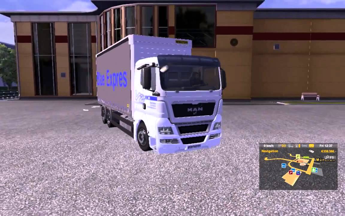 MAN TGX TANDEM BLUE EXPRES - YouTube