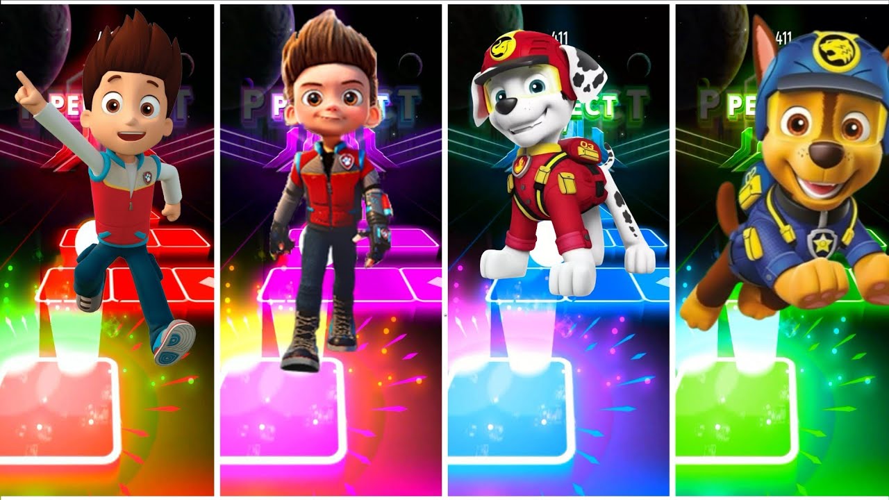 Paw Patrol: Ryder, Marshall, Chase in Tiles hop! | Episode 425 - YouTube
