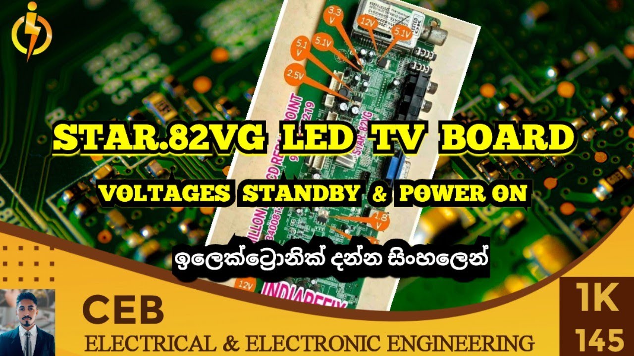 STAR.82VG Led tv board voltage details | standby & power voltage - YouTube