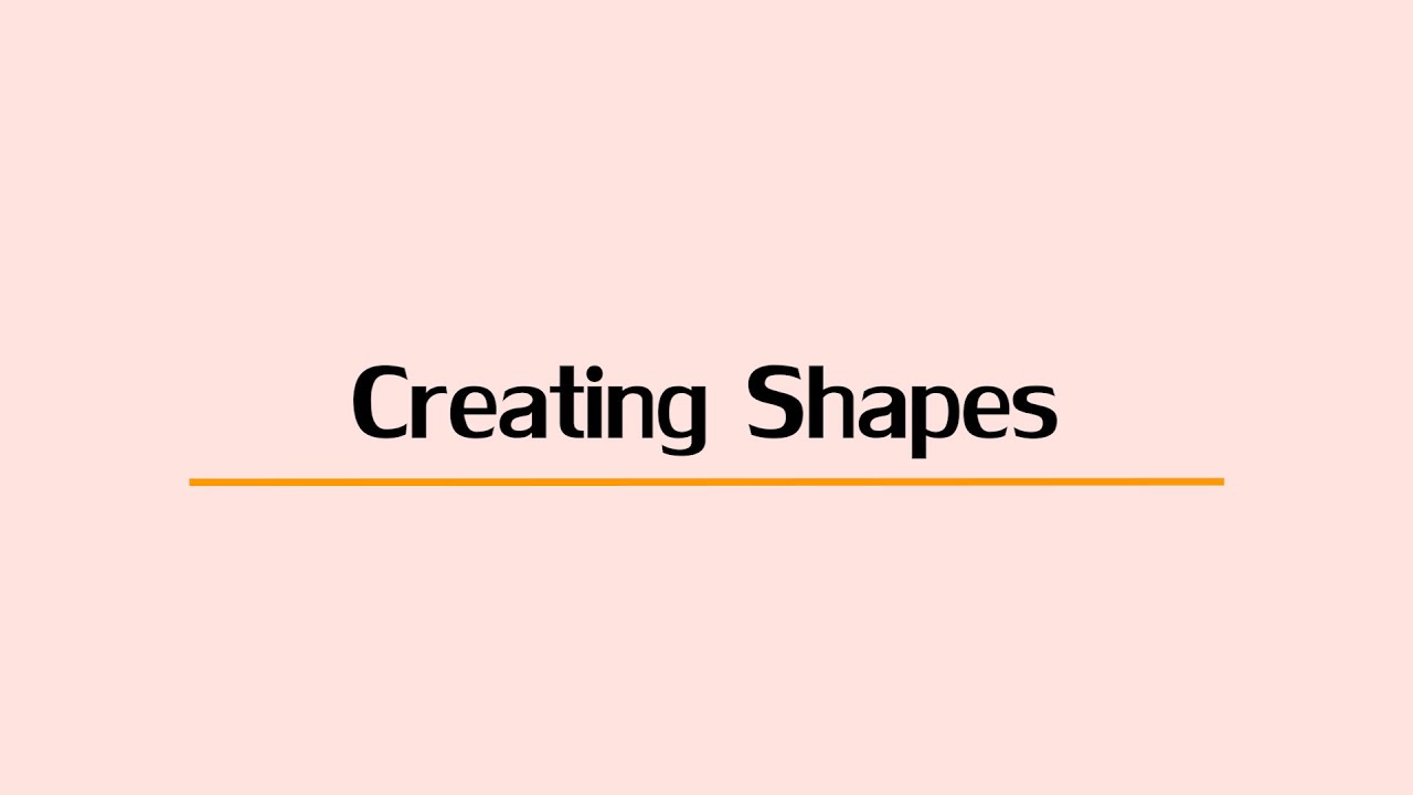 Creating and Editing Shapes - YouTube