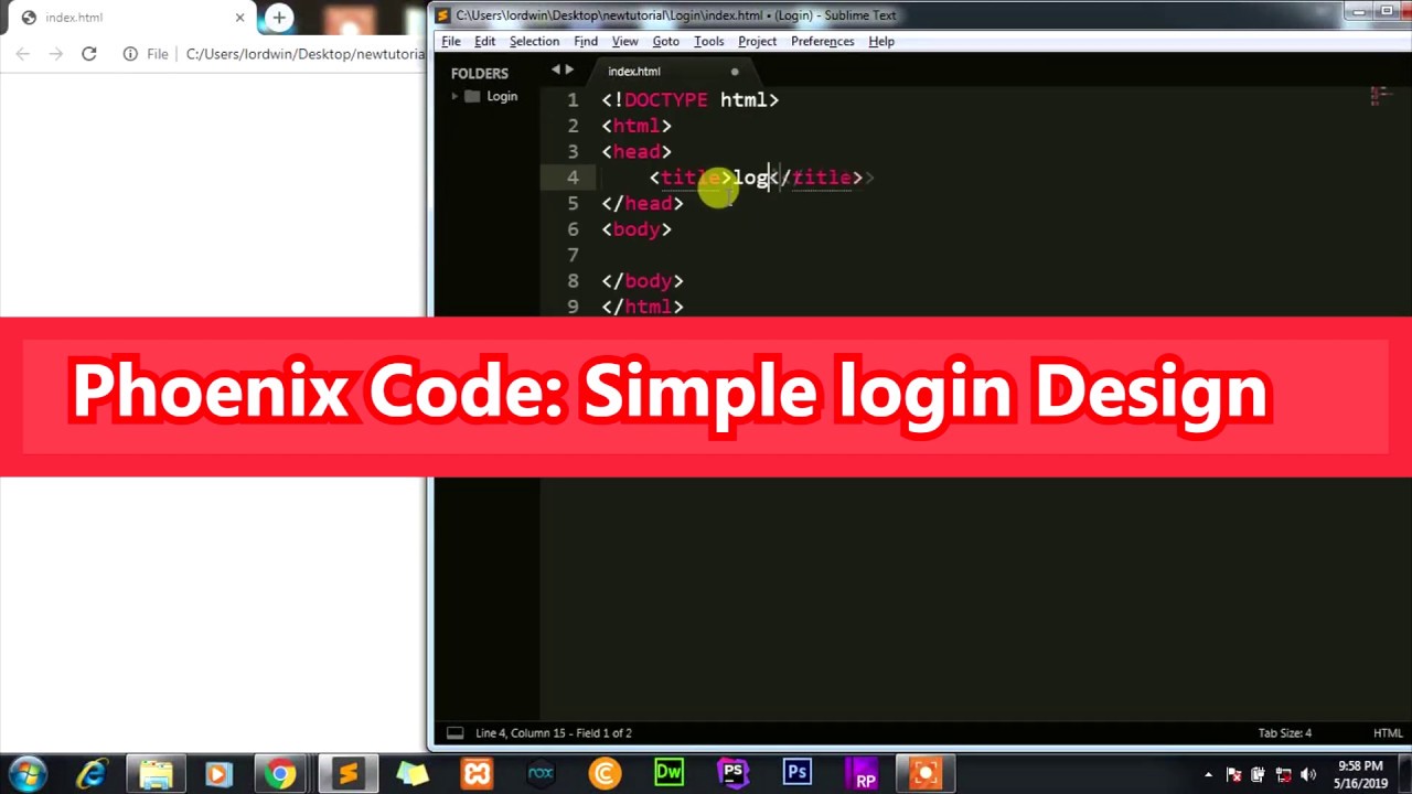 Making a simple login Design - YouTube
