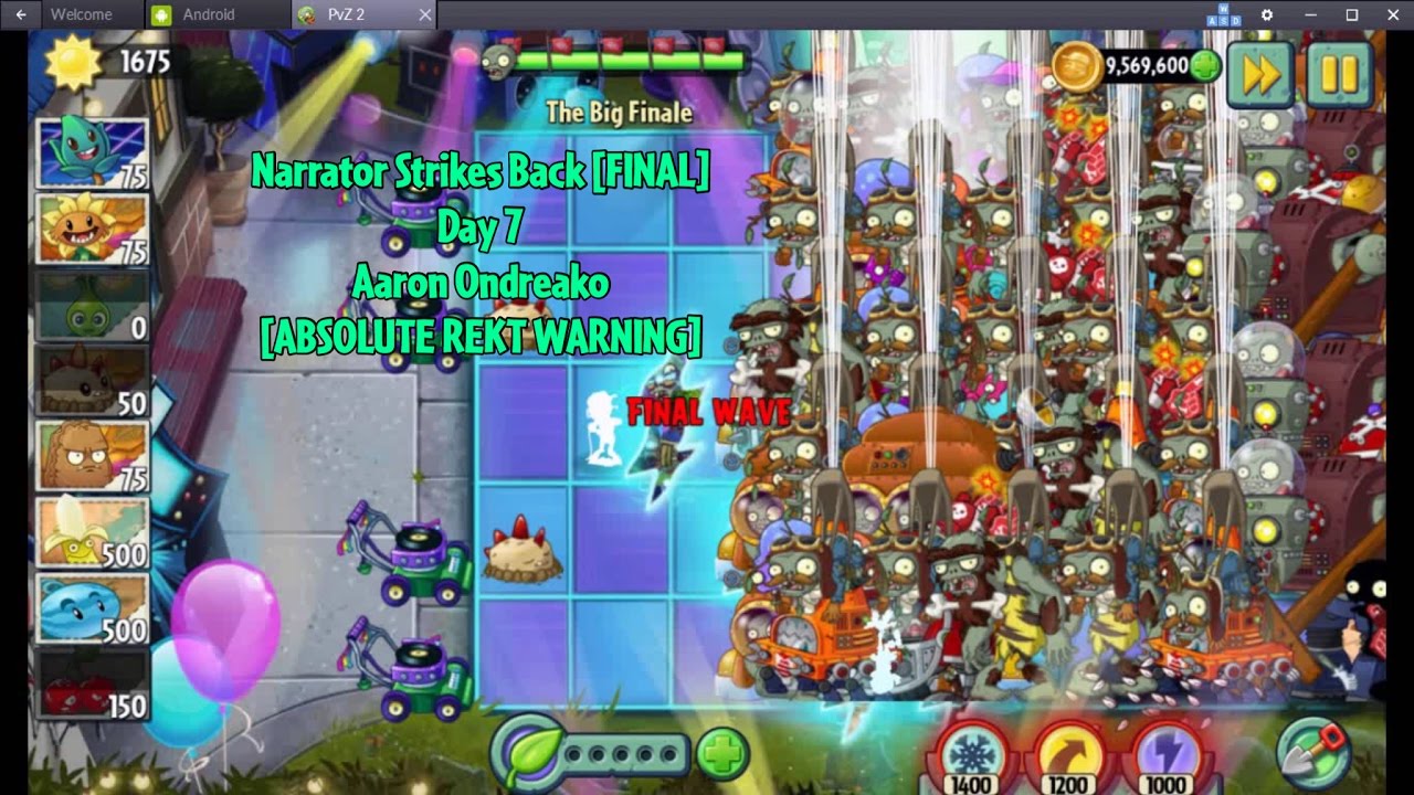 [PvZ 2 - NSB] [FINAL] I lost. - YouTube