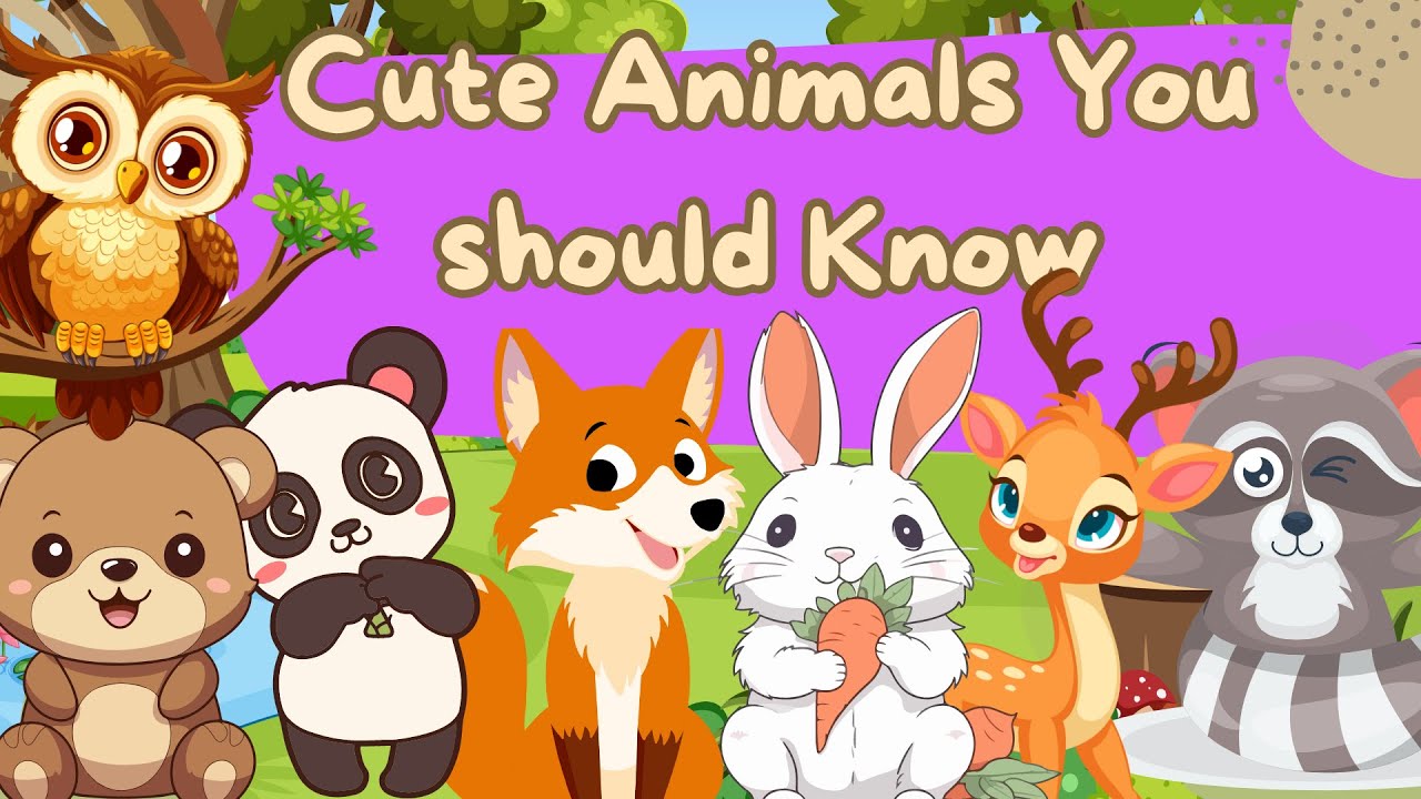 Cute Animals You should know Educational Video for kids - YouTube