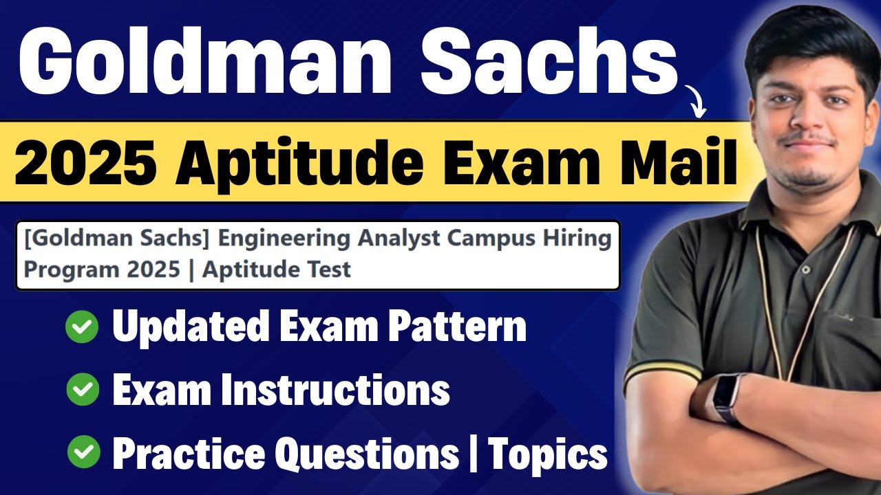 🔥Goldman Sachs Aptitude Test 2025 | Exam Guidelines, Resources ...