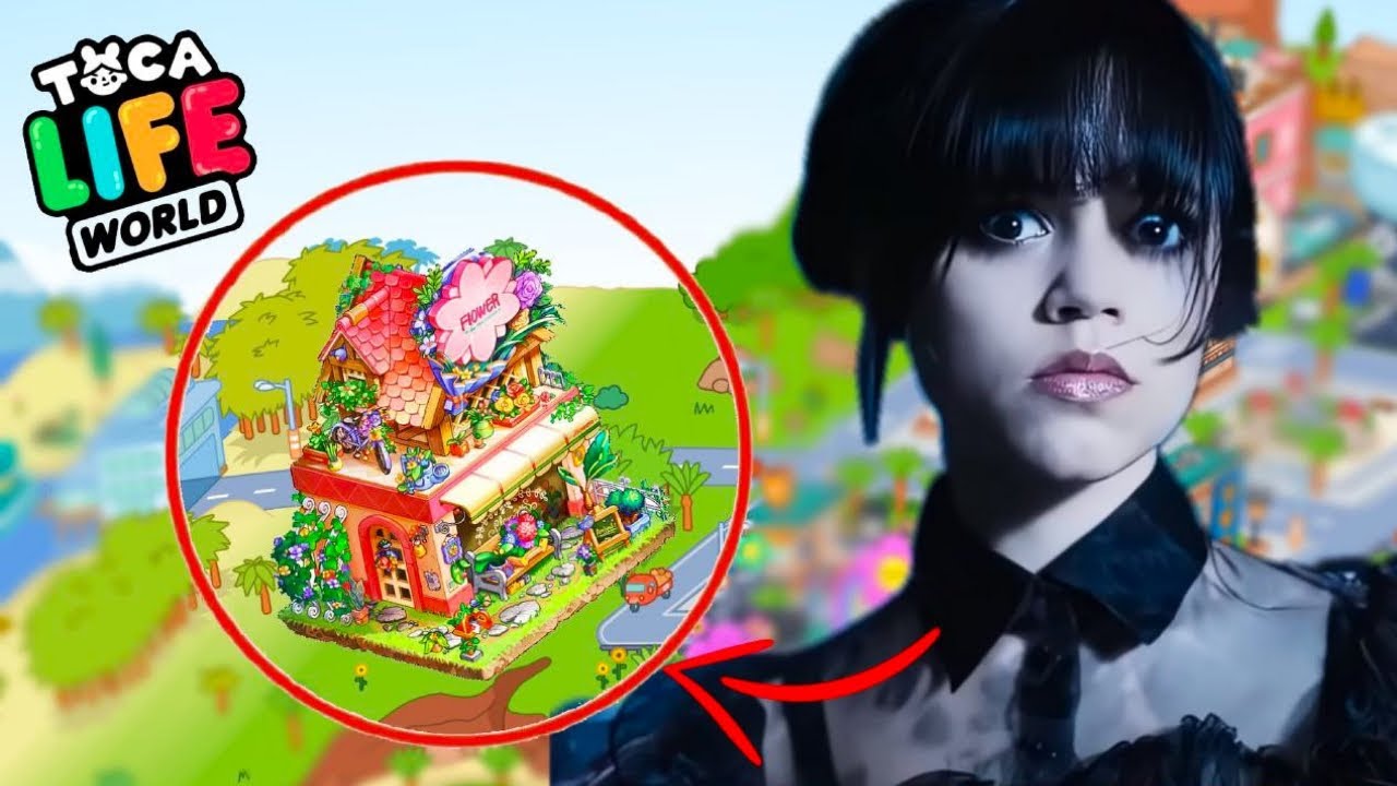 NEW Toca Boca Flower Shop 💕 Wednesday Addams Toca Life World 💕 - YouTube