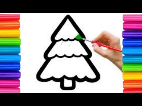 How to Draw Green Tree 🌲 | Tree Drawing | Tree ka Drawing | Drawing for ...