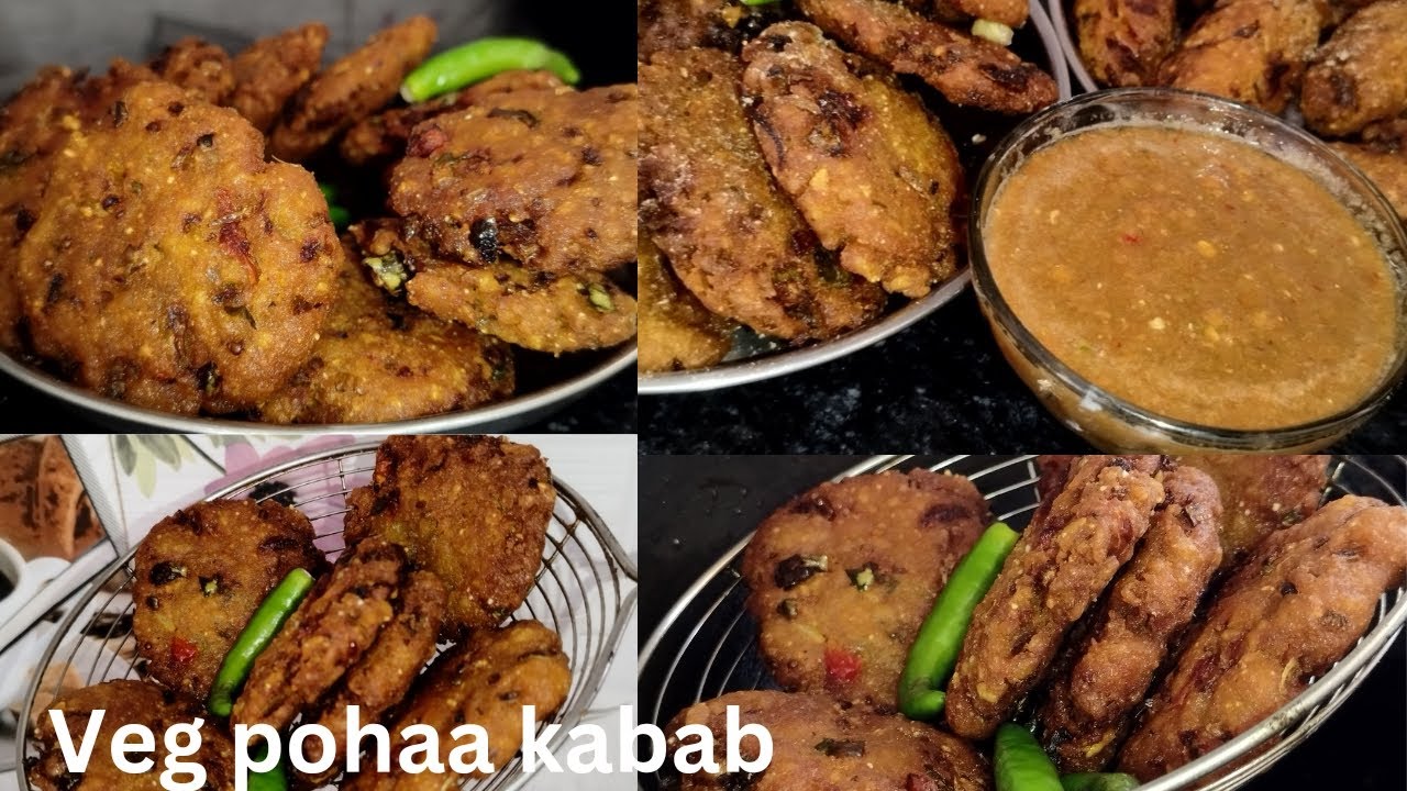 veg pohaa kabab recipe | crunchy and spicy kabab recipe | #kabab # ...