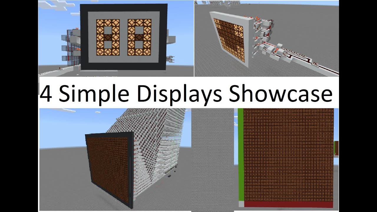 4 Redstone Displays showcase - YouTube